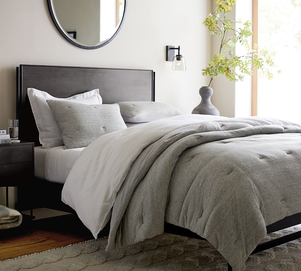 Belgian Flax Linen Jersey Comforter Sham | Pottery Barn