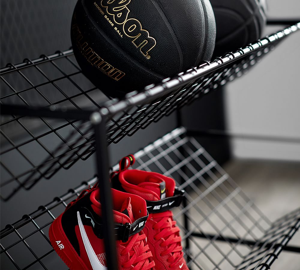 Industrial Metal Ball And Shoe Storage Rack | Pottery Barn
