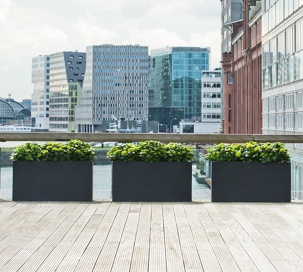 Lightweight Handcrafted Fiber Stone Window Box Indoor/Outdoor Planter ...