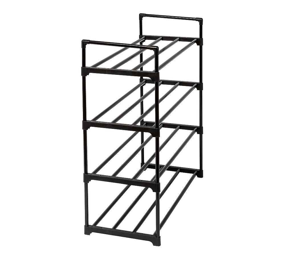 4-Tier Shoe Rack - Black | Pottery Barn