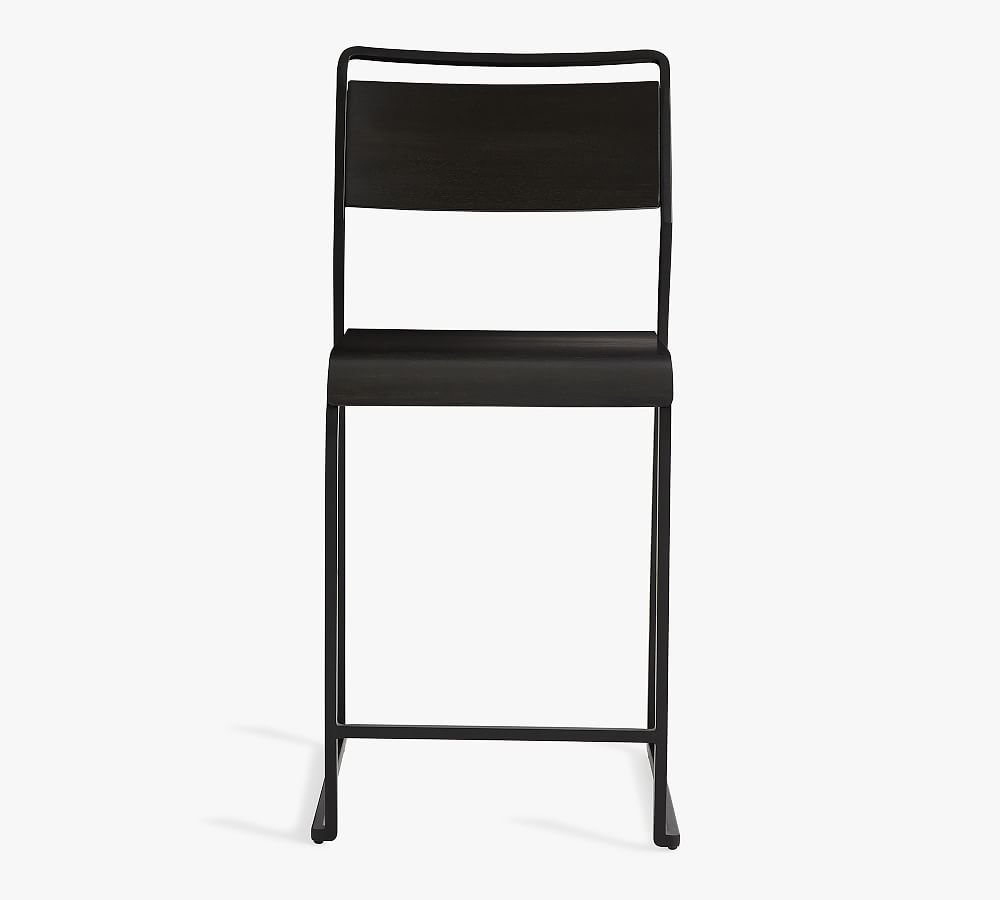 OPEN BOX: Fallon Stacking Counter Stool, Black | Pottery Barn