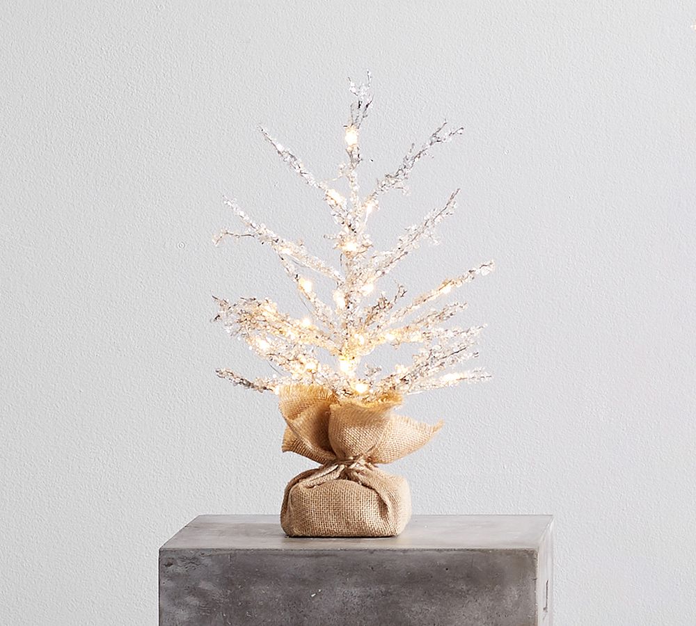 Lit Snowy Crystal Trees | Pottery Barn