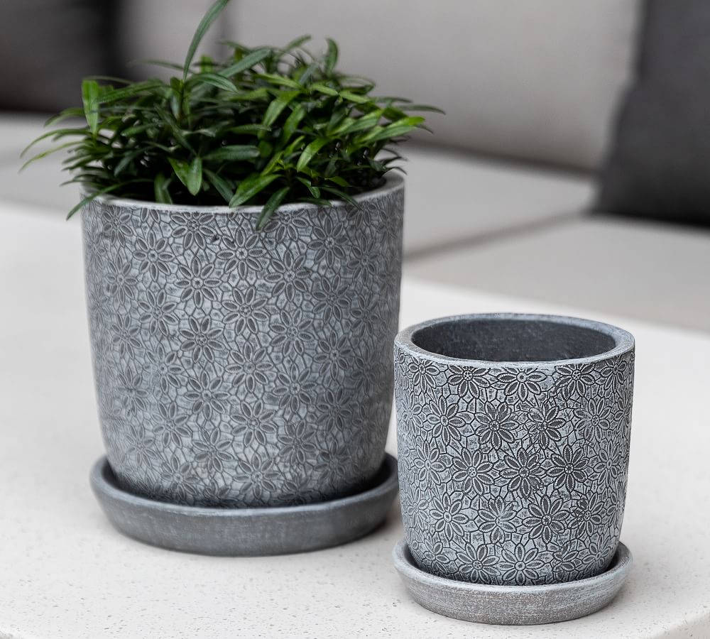 Alena Glazed Pottery Indoor Planters | Pottery Barn