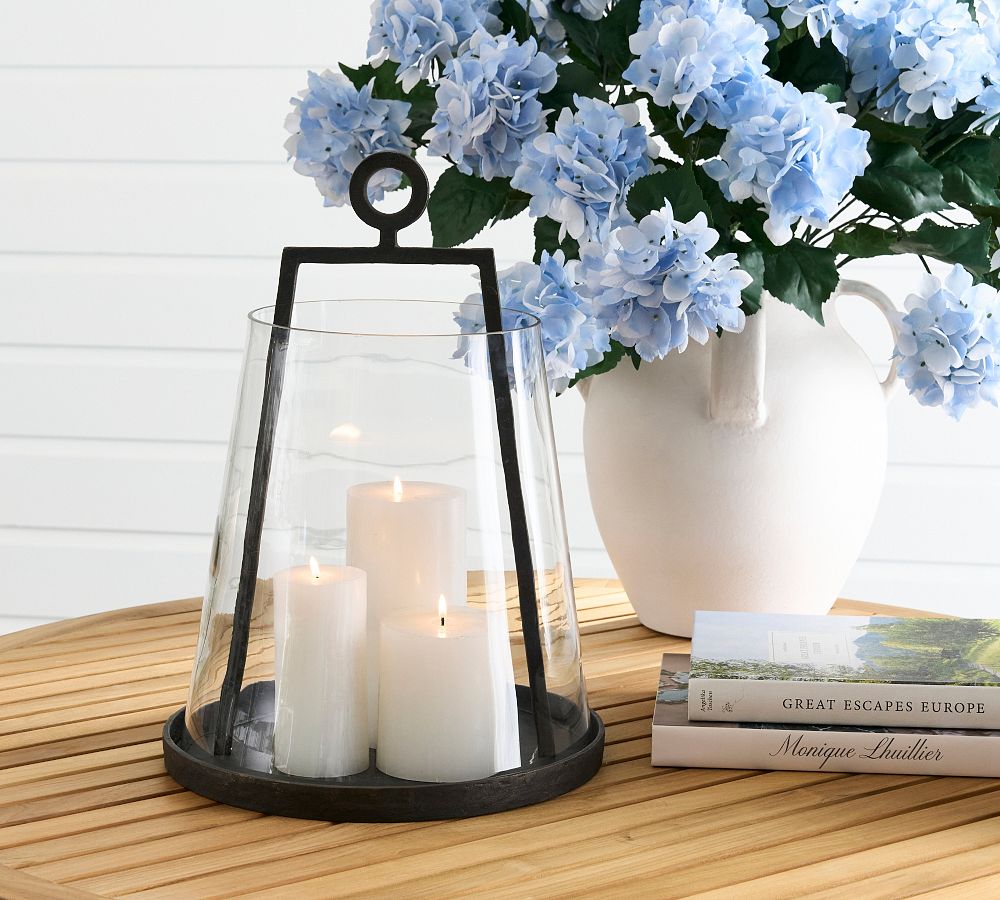 Easton Forged-Iron Outdoor Lantern | Pottery Barn