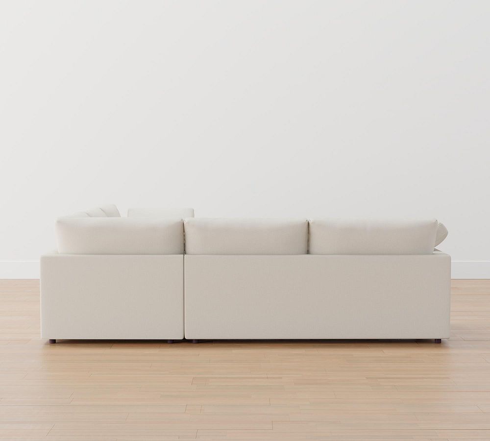 Dream Square Slim Arm Upholstered 3-Piece L-Sectional | Pottery Barn