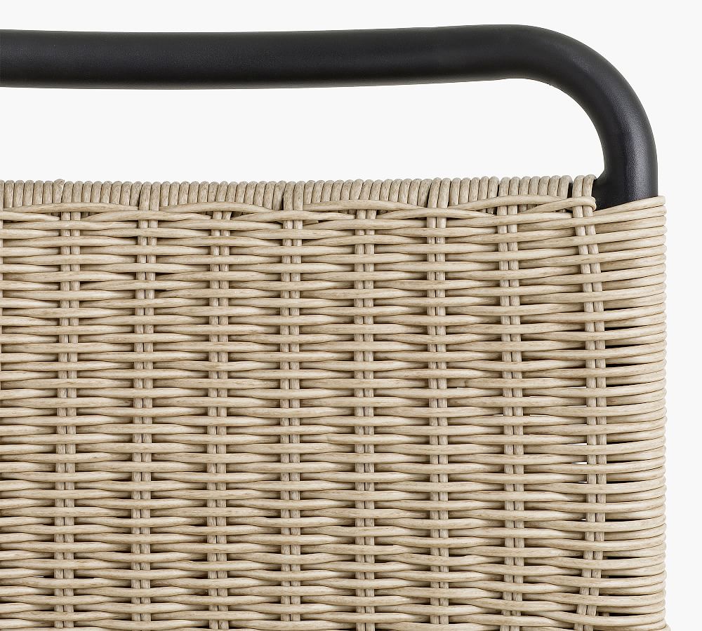 Tulum Wicker Counter Stool | Pottery Barn