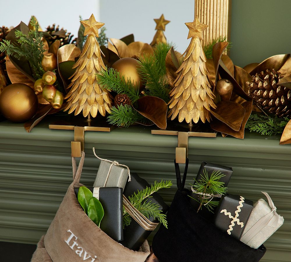 Golden Tree Stocking Holder | Pottery Barn
