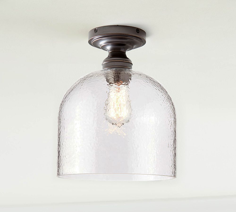 Textured Glass Flush Mount | Pottery Barn