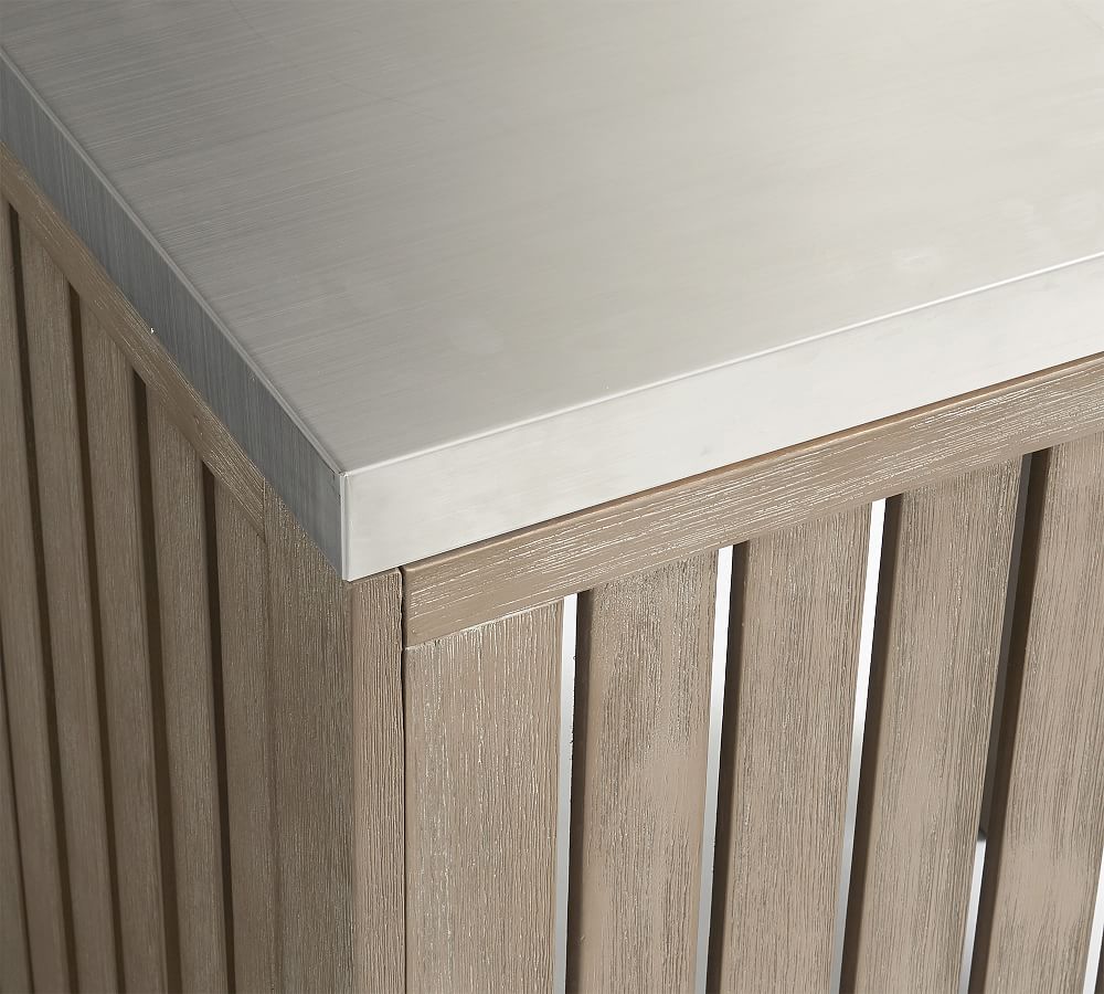 Abbott Outdoor Kitchen FSC® Acacia Two-Drawer Cabinet | Pottery Barn