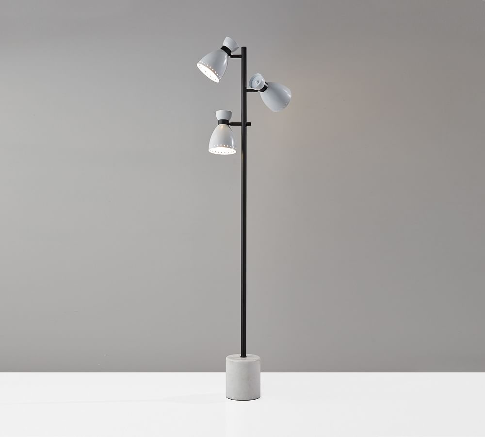 Sadie Marble Triple Head Floor Lamp | Pottery Barn