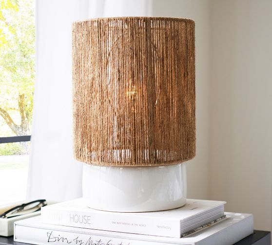 Camden Abaca Table Lamp | Pottery Barn