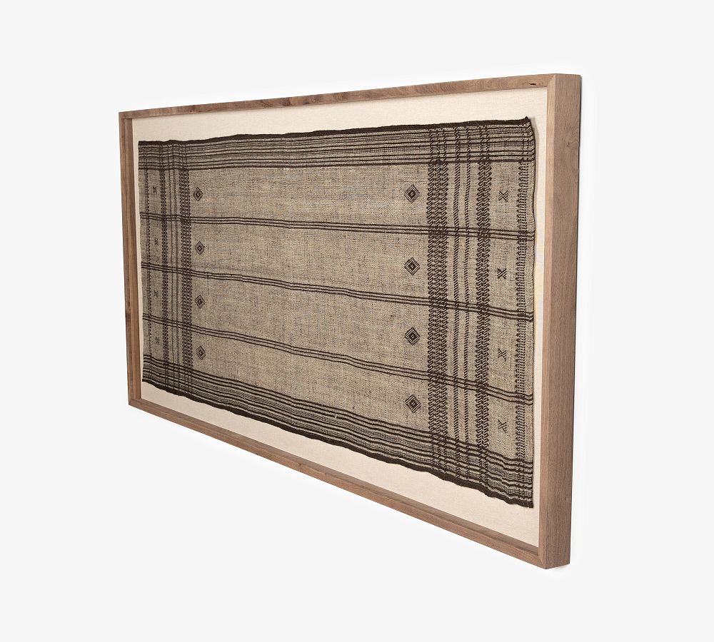 Suna Rustic Textile Framed Wall Art | Pottery Barn