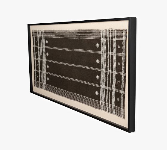 Suna Rustic Textile Framed Wall Art | Pottery Barn