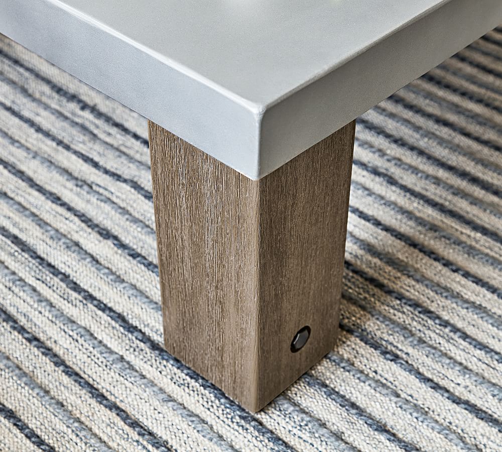 Abbott Concrete & Acacia Square Outdoor Coffee Table | Pottery Barn