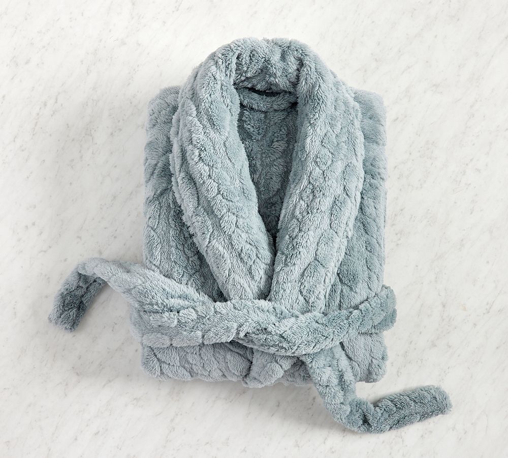 Cable Plush Robe | Pottery Barn