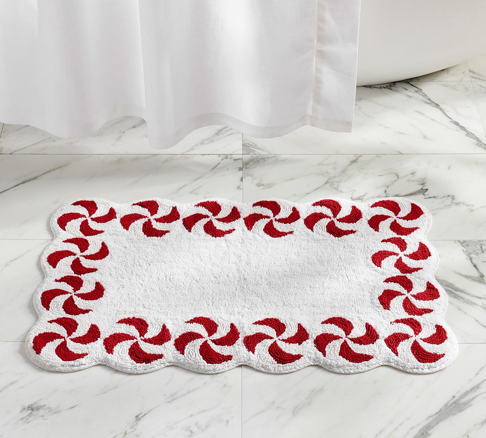 Peppermint Swirl Bath Rug | Pottery Barn