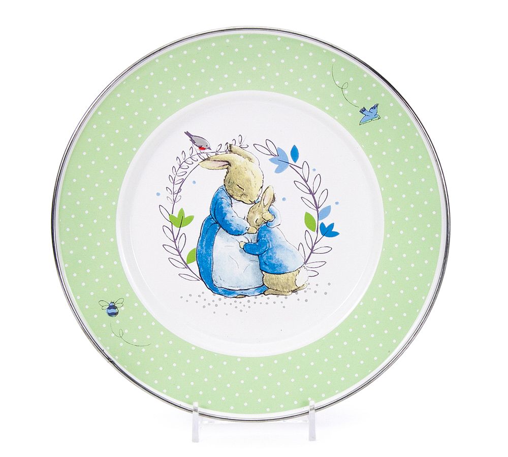 Golden Rabbit Polka Dot Peter Rabbit Enamel 3-Piece Dinnerware Set ...