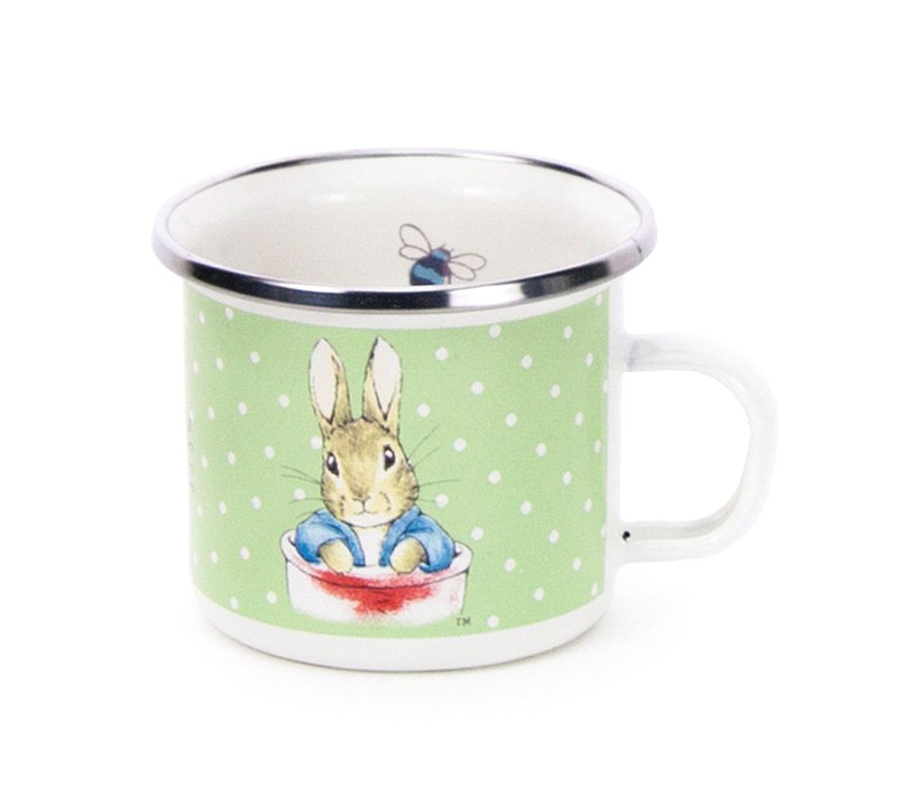 Golden Rabbit Polka Dot Peter Rabbit Enamel 3-Piece Dinnerware Set ...