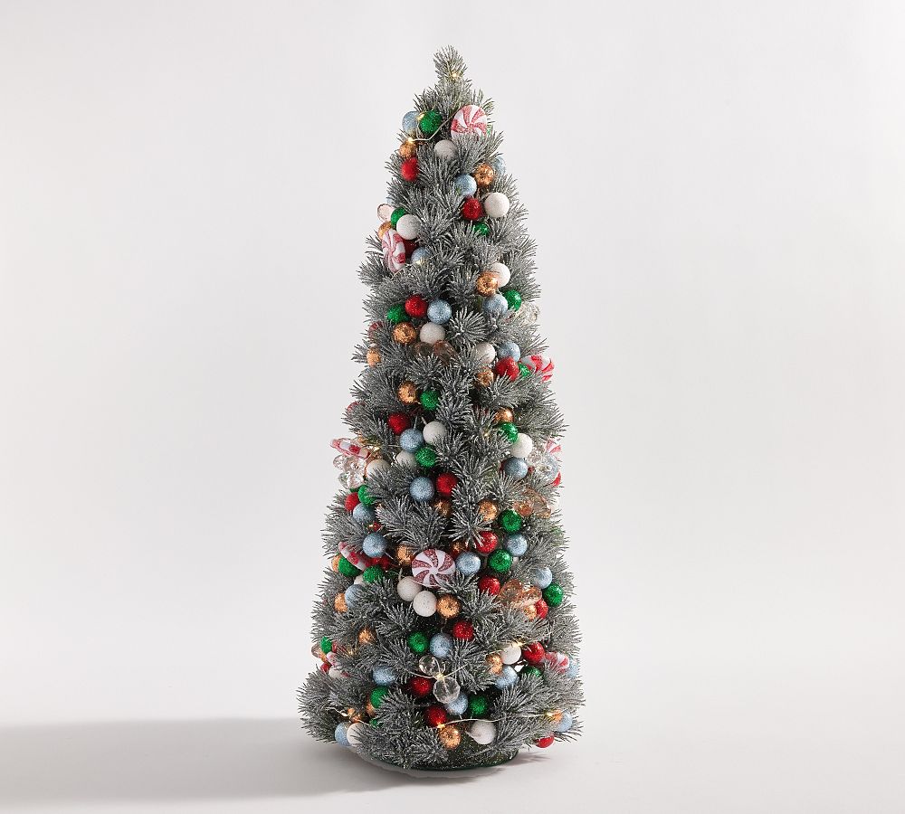 Peppermint Twist Bauble Tree | Pottery Barn