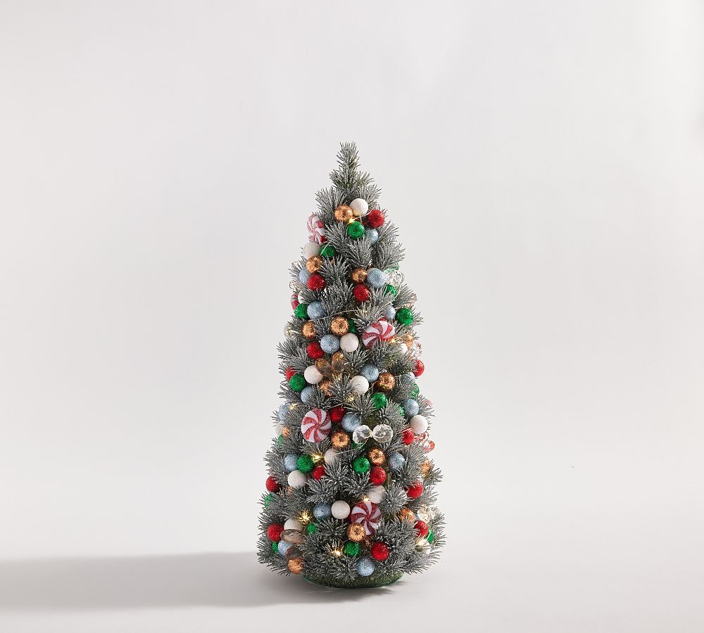 Peppermint Twist Bauble Tree | Pottery Barn