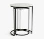 Delaney Round Marble Nesting End Table | Pottery Barn