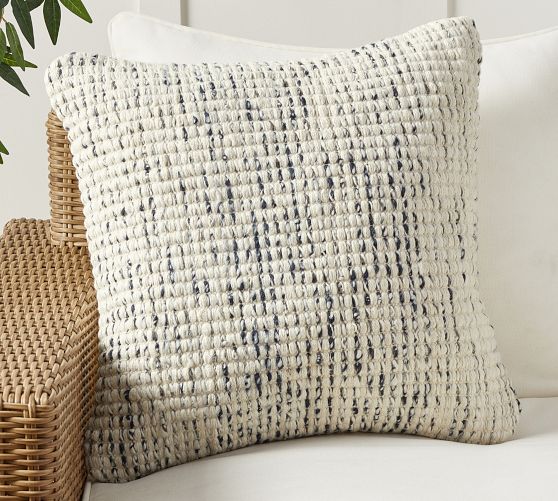 Marled Handcrafted Outdoor Throw Pillow | Pottery Barn