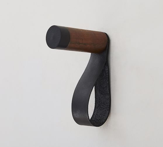 Hopper Single Hook with Leather Loop | Pottery Barn
