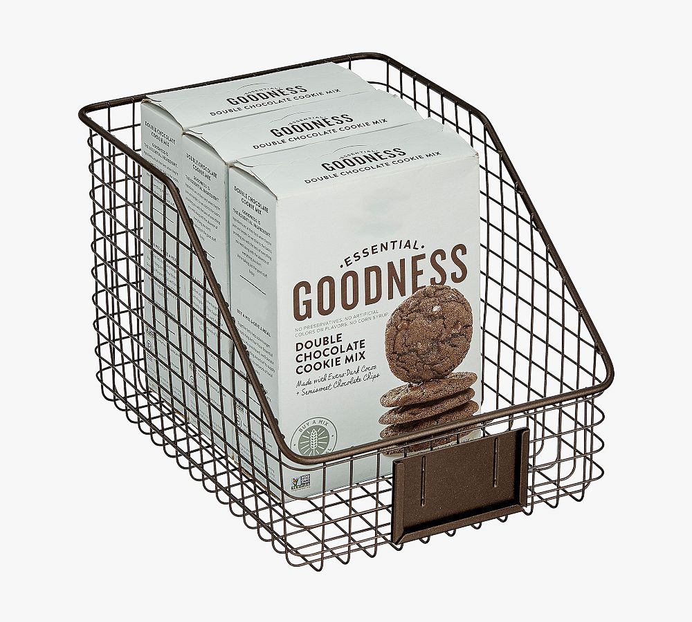 Beck Wire Storage Front Access Baskets | Pottery Barn