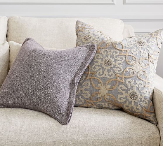 Fold Over Linen Pillow Cover | Pottery Barn