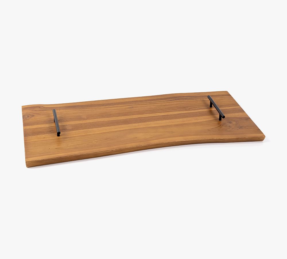 Indoor/Outdoor Teak Tray | Pottery Barn