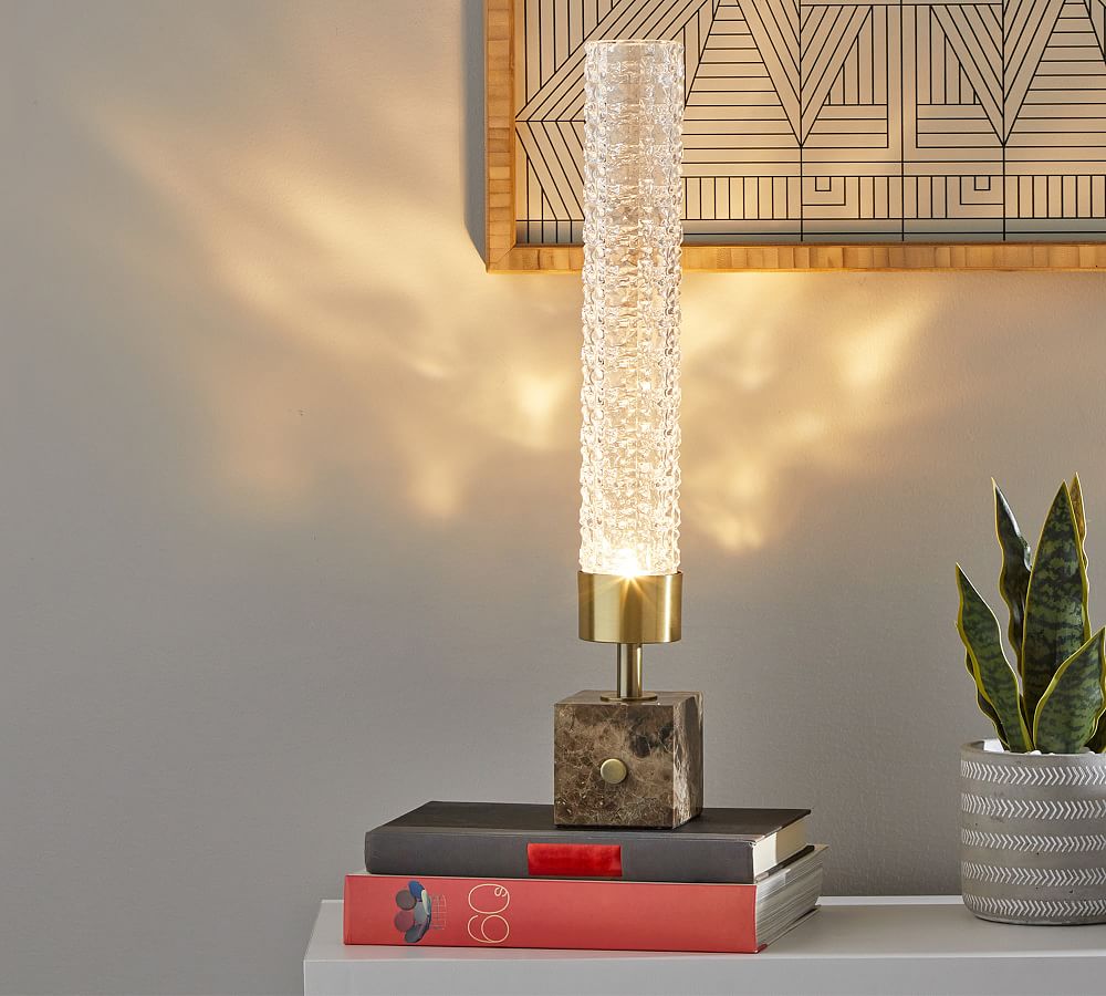 Tuberose Hand-Blown LED Table Lamp | Pottery Barn