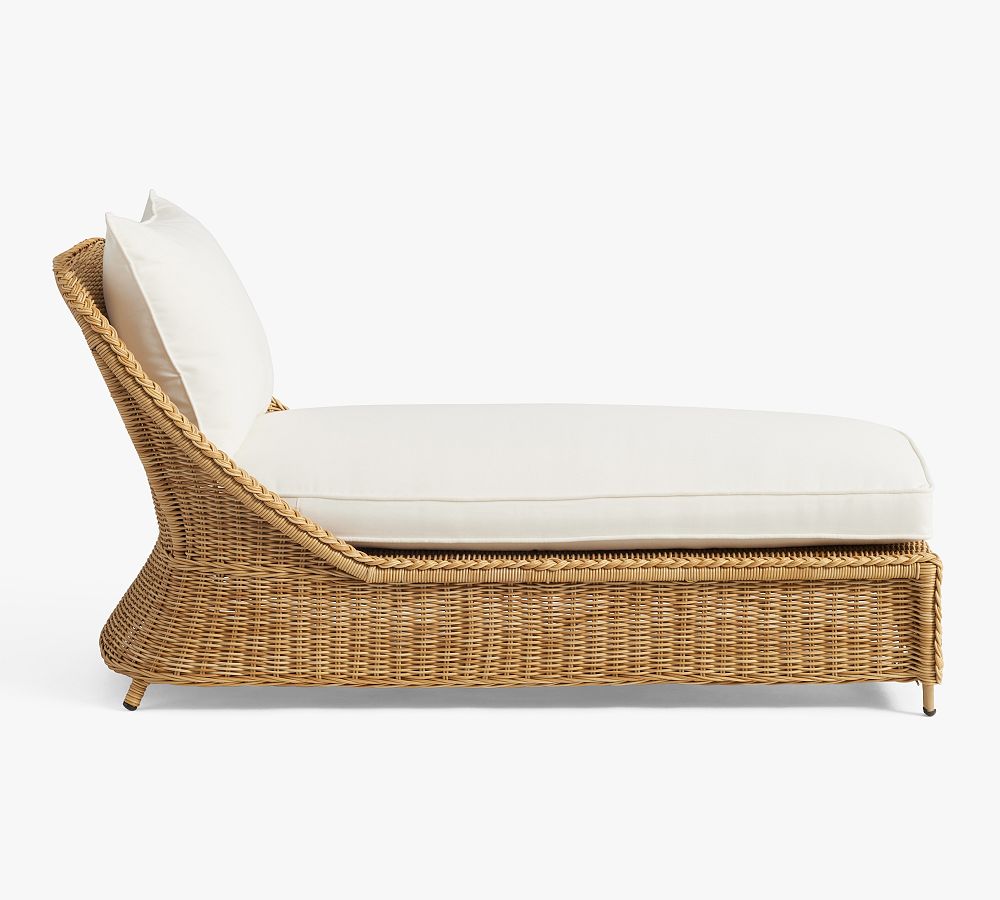 Westport Wicker Single Outdoor Chaise | Pottery Barn