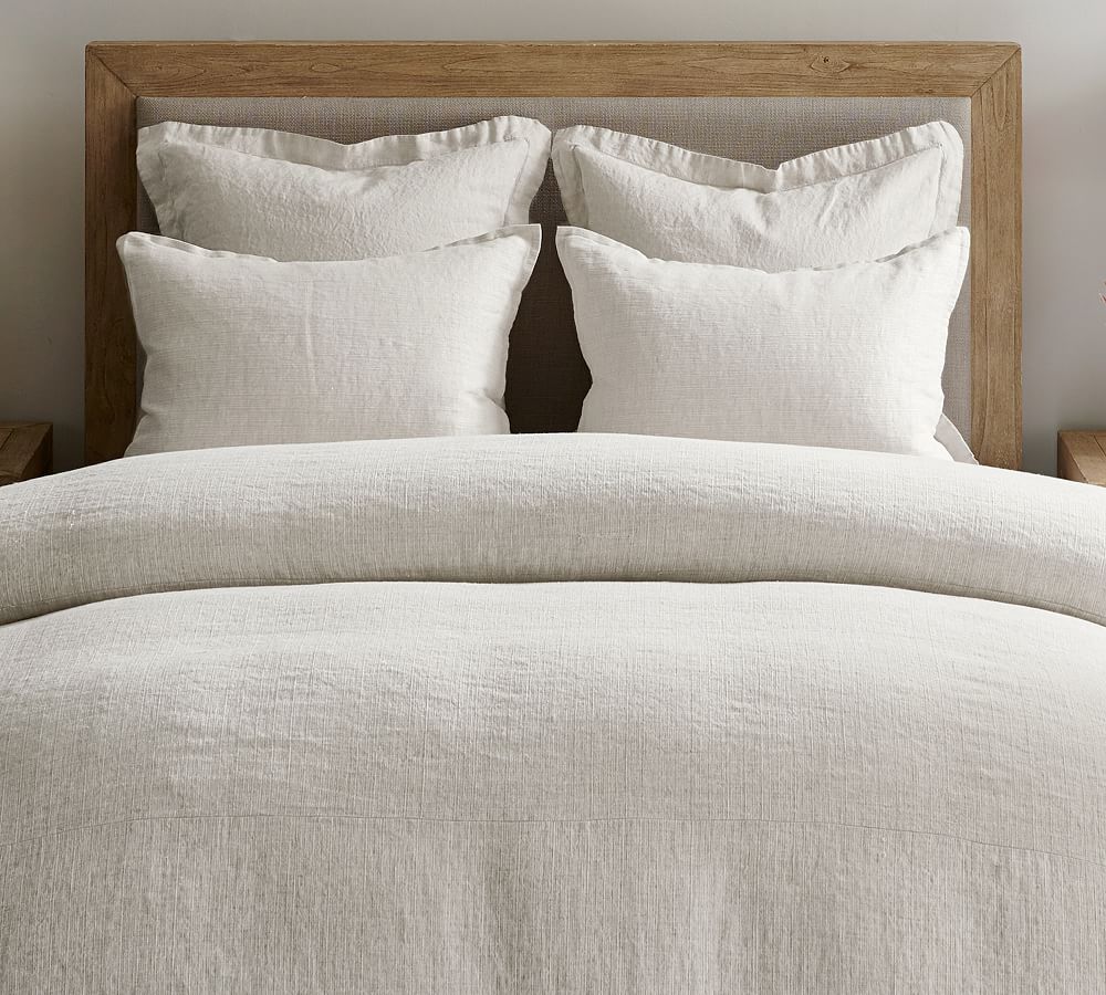 European Ribbed Linen Sham | Pottery Barn