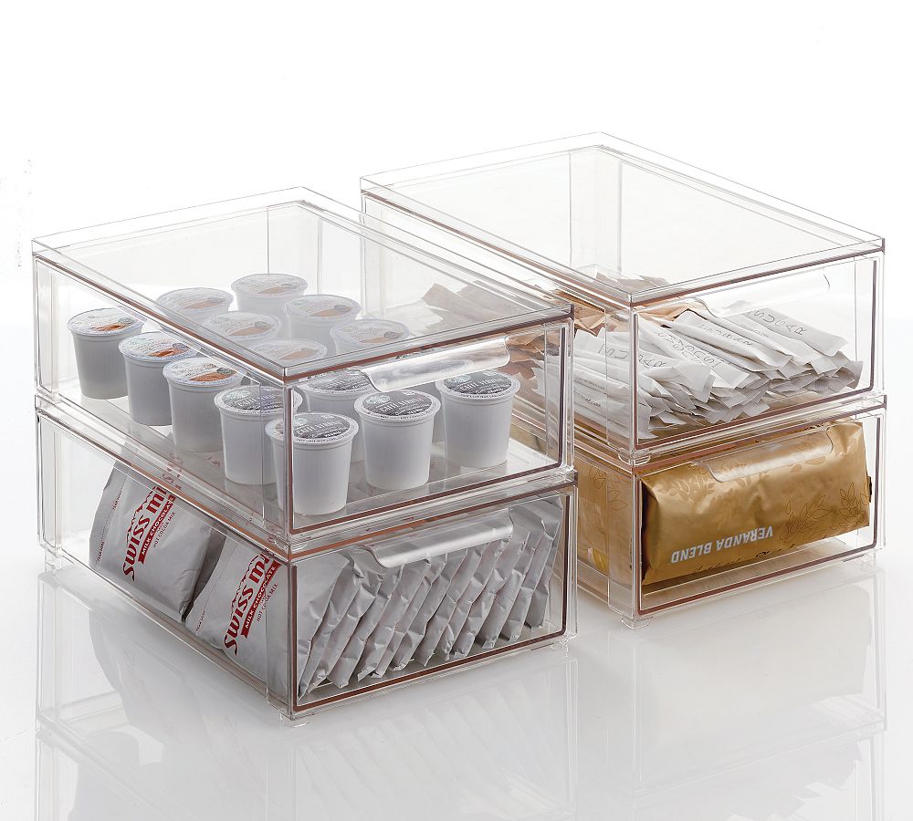 Clear Plastic Storage Drawer Bin Sets | Pottery Barn
