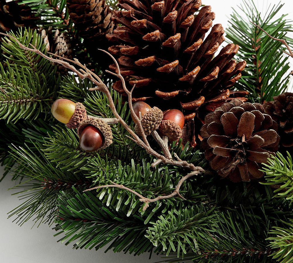 Pine & Lotus Pod Wreath & Garland | Pottery Barn