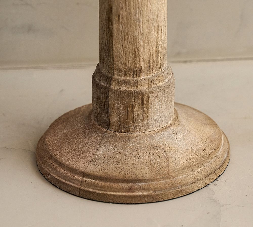 Kadence Turned Wood Pillar Holder | Pottery Barn