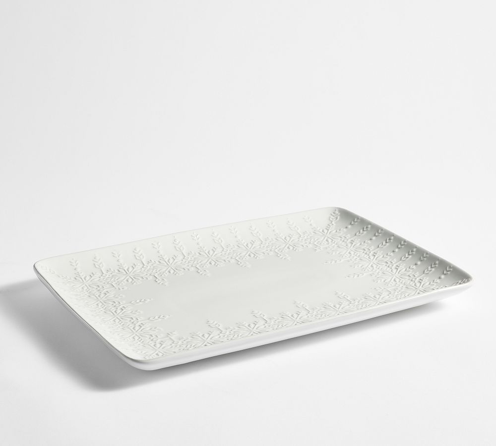 Fair Isle Embossed Rectangular Platter | Pottery Barn