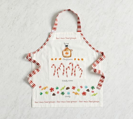 Elf Food Groups Kids Apron | Pottery Barn