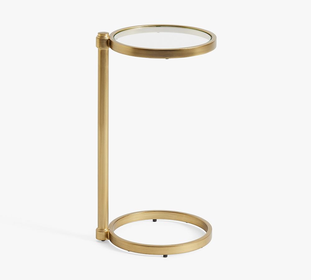 Everson Round Glass C-Table | Pottery Barn