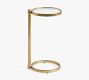 Everson Round Glass C-Table | Pottery Barn