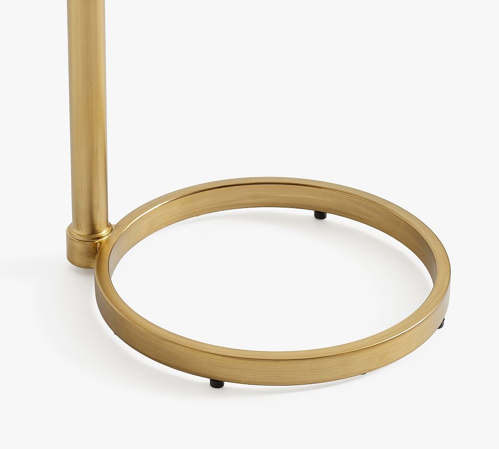 Everson Round Glass C-Table | Pottery Barn