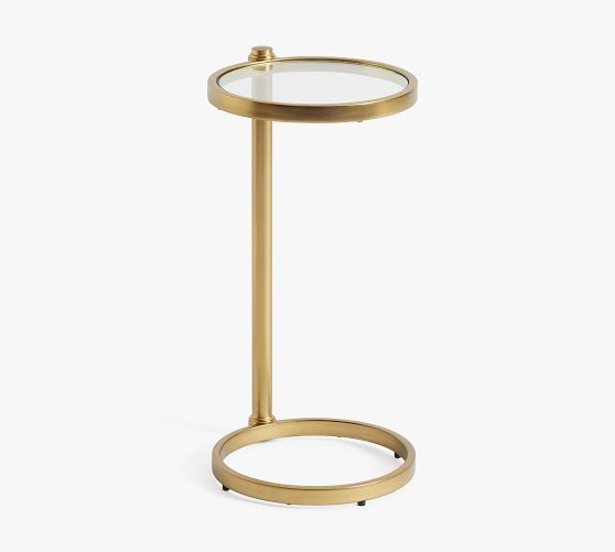 Everson Round Glass C-Table | Pottery Barn