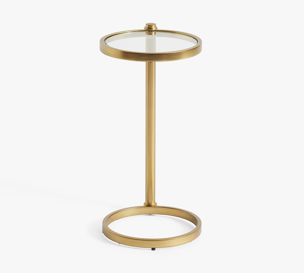 Everson Round Glass C-Table | Pottery Barn