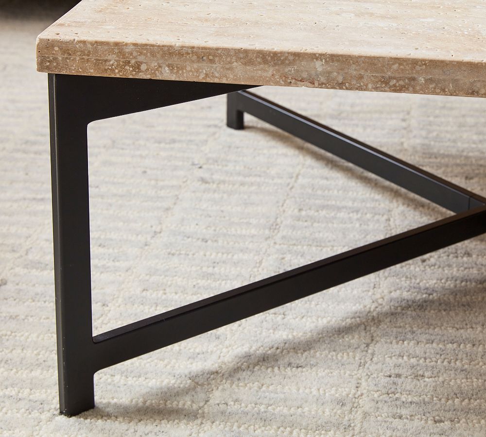 Lennox Square Travertine Coffee Table | Pottery Barn
