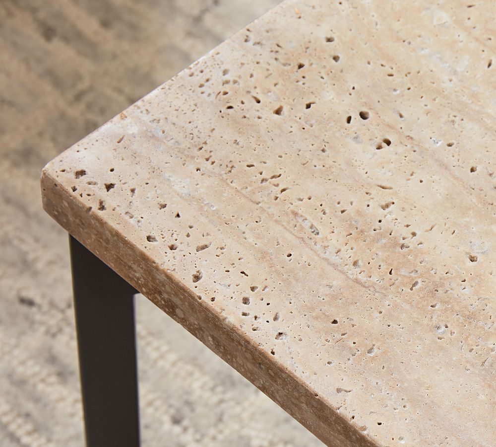 Lennox Square Travertine Coffee Table | Pottery Barn