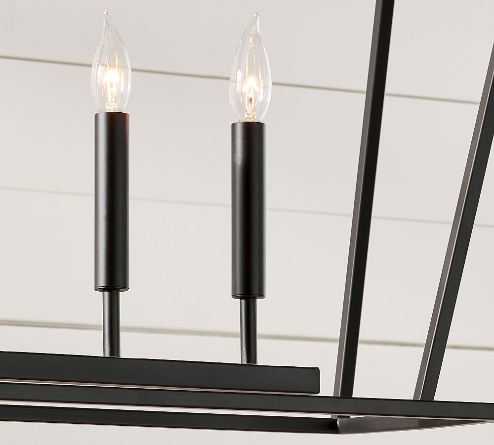 Prescott Outdoor Metal Linear Chandelier | Pottery Barn
