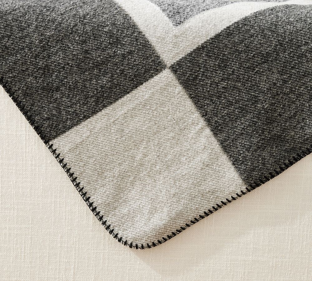 Personalized Windowpane Throw Blanket | Pottery Barn