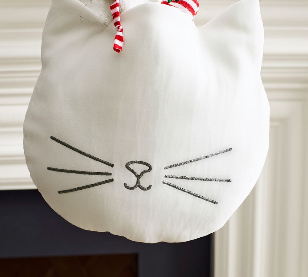Classic Velvet Cat Pet Stocking | Pottery Barn