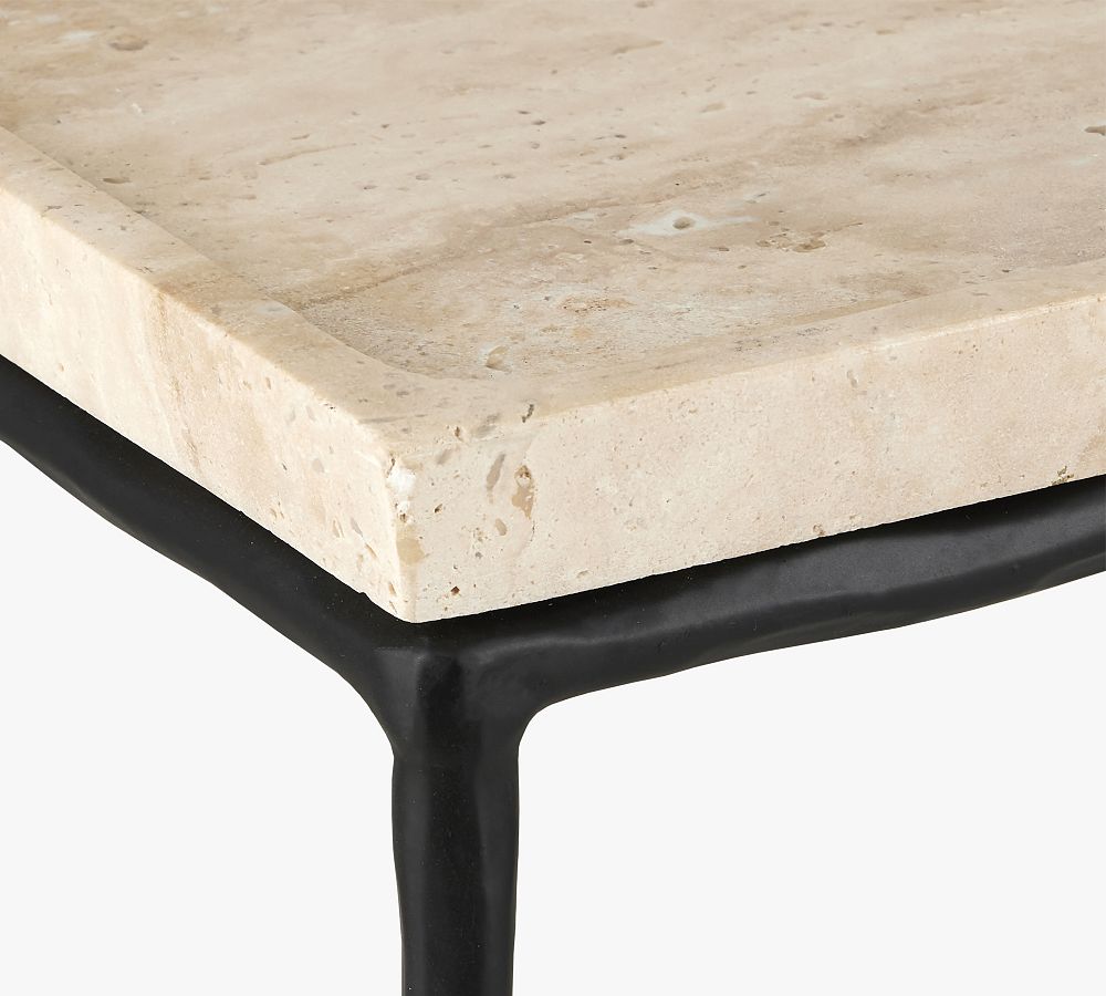 Tate Square Marble Accent Table | Pottery Barn