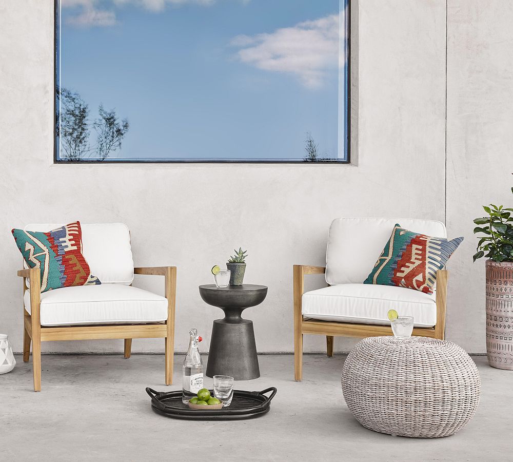 Encinitas Round Accent Stool | Pottery Barn